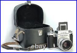 Camera Praktisix Pentacon Lens 50mm F2.8 Carl Zeiss Jena Tessar Vintage ...